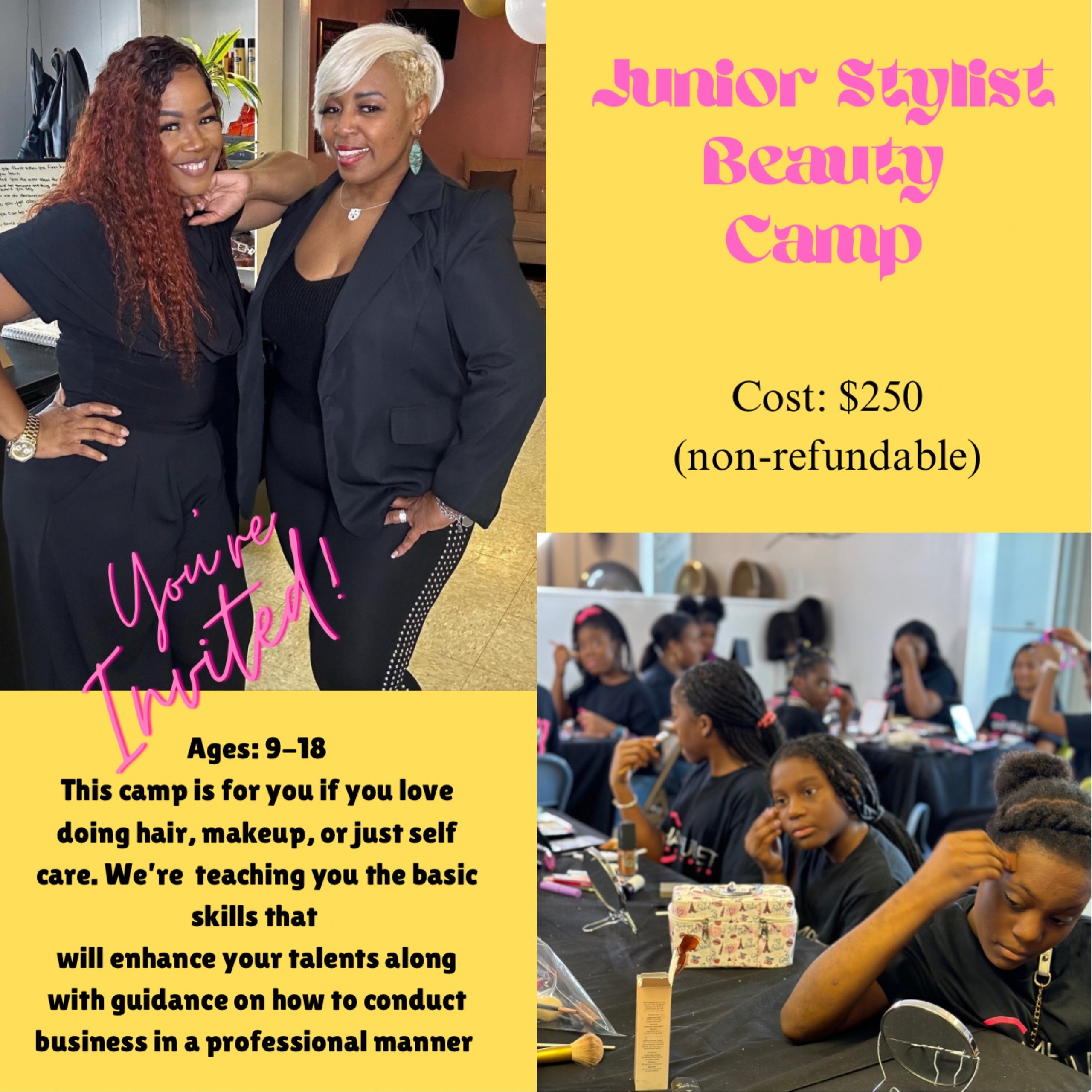 Junior Stylist Beauty Camp Registration | Chambulet Hair Studio